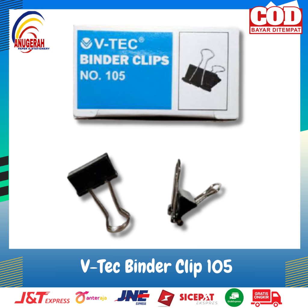 Jual Binder Clip V-TEC No 105 (PCS) | Shopee Indonesia