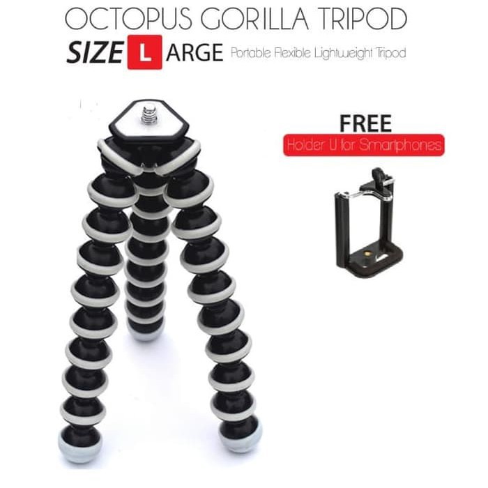 Jual Gorilla Pod GorillaPod Tripod Ukuran Large Handphone Kamera Camera DSLR Free Holder HP ...