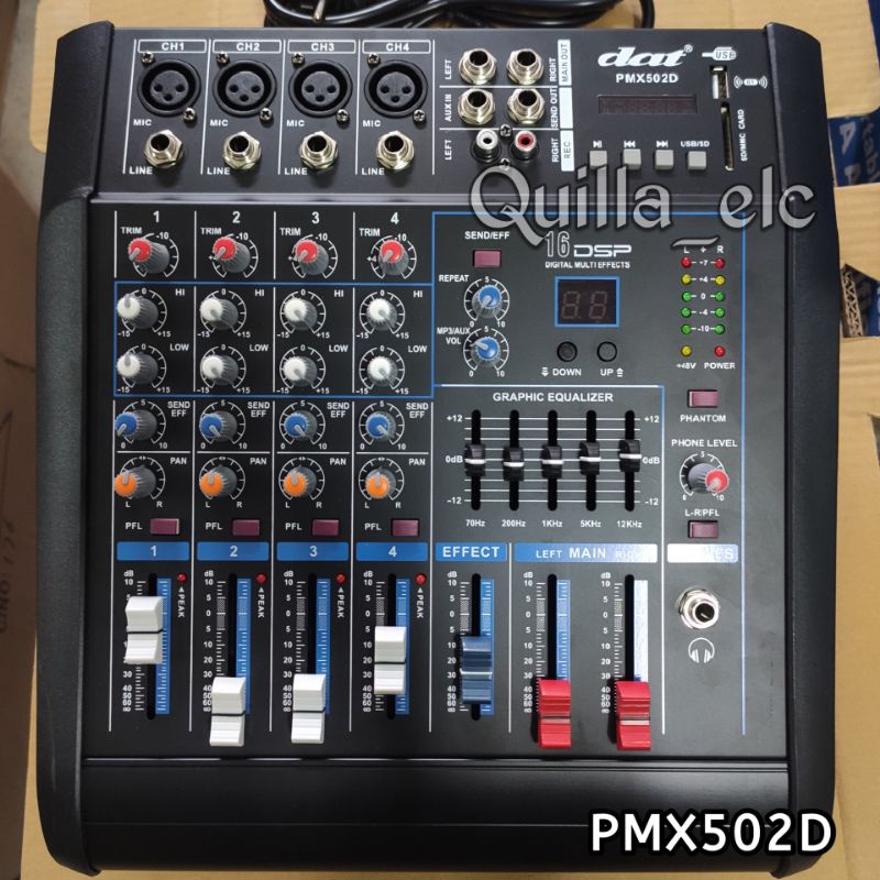Jual Power Mixer Audio DAT PMX 5020D 4 channel Bluetooth USB | Shopee Indonesia