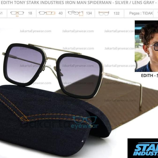 Jual nshdjsudkah- kacamata sunglass tony stark iron man spiderman edith stark industries -toko ...