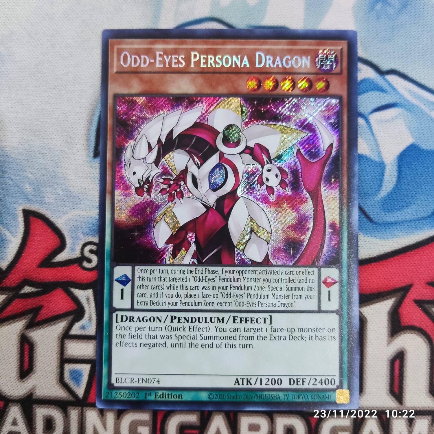 Jual yugioh odd eyes persona dragon BLCR secret rare 1st original | Shopee Indonesia