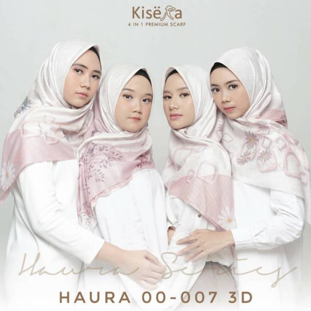 Jual Kisera White Series HAURA 00-007 3D Hijab Jilbab Kerudung Scarf 4 ...