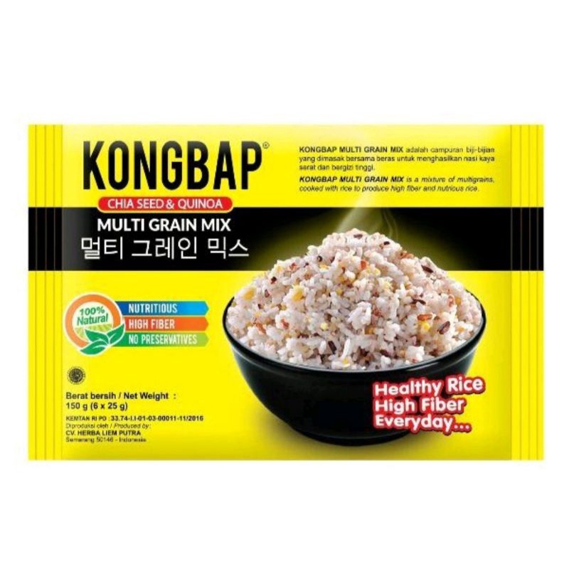 Jual Kongbap Multi Grain Mix For Rice Plus Original, Chia Seed & Quinoa ...