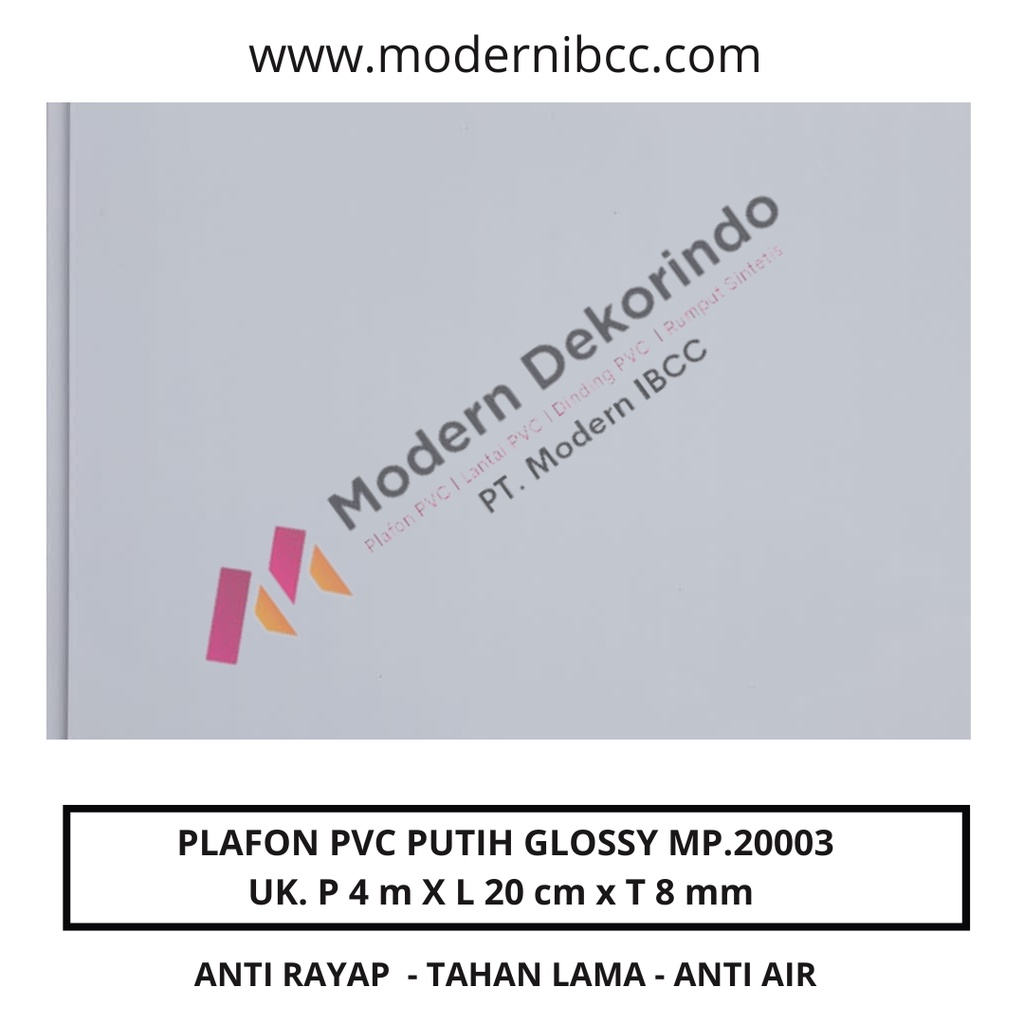 Jual Plafon PVC Putih Glossy MP.20003 Dekorasi Atap Rumah Modern ...