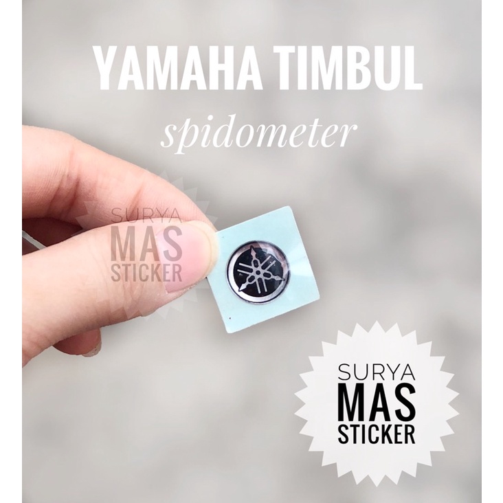 Jual stiker logo yamaha spidometer timbul emblem 3d spido motor ...
