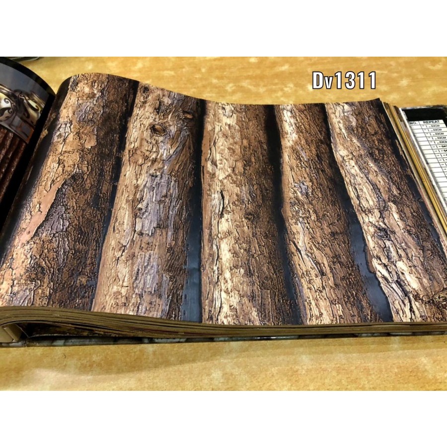 Jual WALLPAPER DINDING MOTIF POHON KAYU COKLAT 3D NATURAL ROCK | Shopee ...
