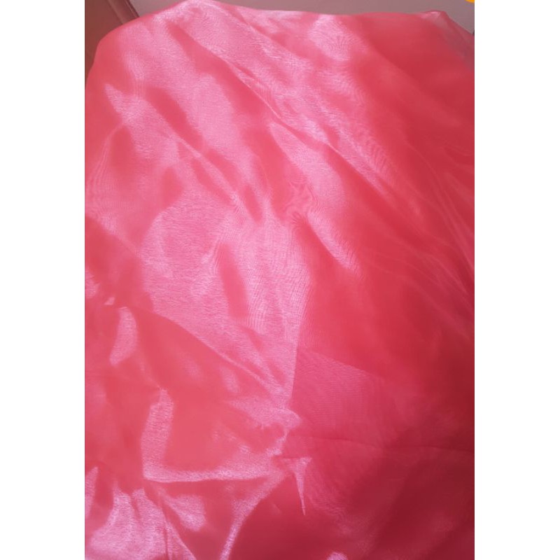 Jual kain kaca organdi pink fanta lebar 150 | Shopee Indonesia
