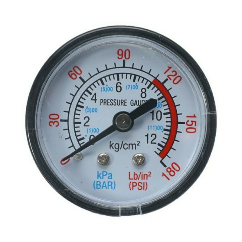 Jual Pressure gauge manometer alat ukur tekanan angin kompresor 12bar ...