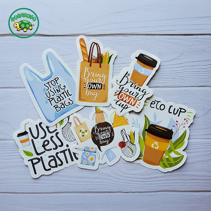 Jual Sticker / Stiker Deco Aesthetic Pack Eco Lifestyle 001 Utk Laptop ...