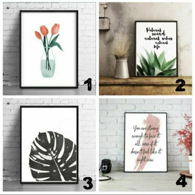Jual Pajangan Dekorasi dinding poster Minimalis Ukuran Besar A3 ...