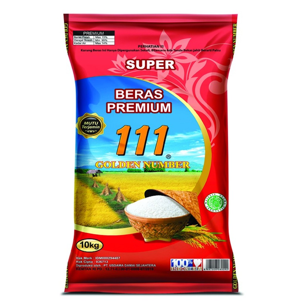 Jual Beras Golden Number Merah 111 @10KG - SUPER | Shopee Indonesia
