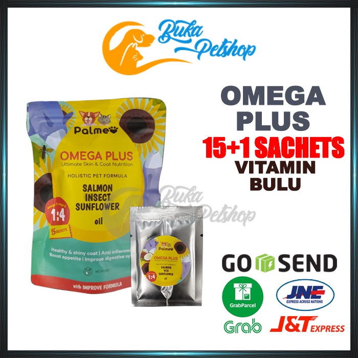 Jual PALMEO OMEGA PLUS SACHET Vitamin Bulu Dan Kulit Kucing Anjing ...