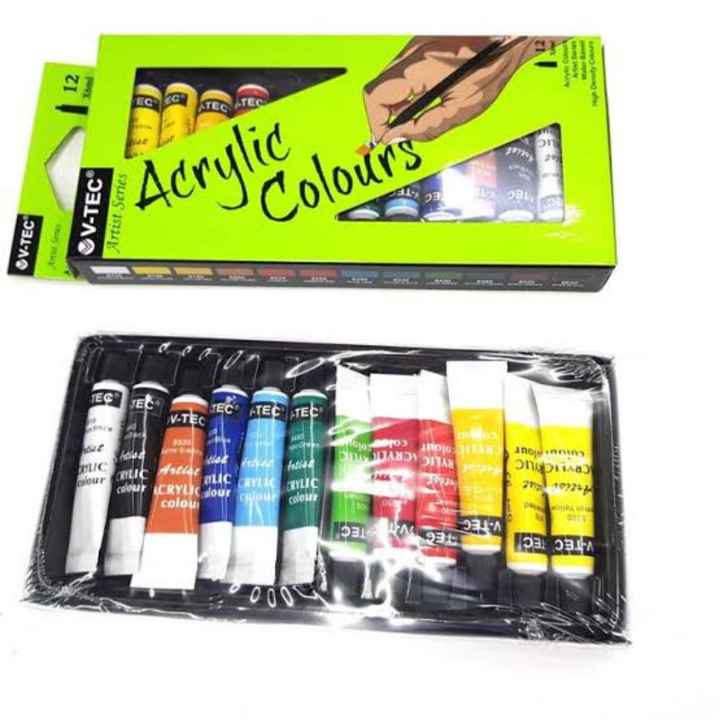 Jual Cat Akrilik 6ml isi 12 warna | Shopee Indonesia