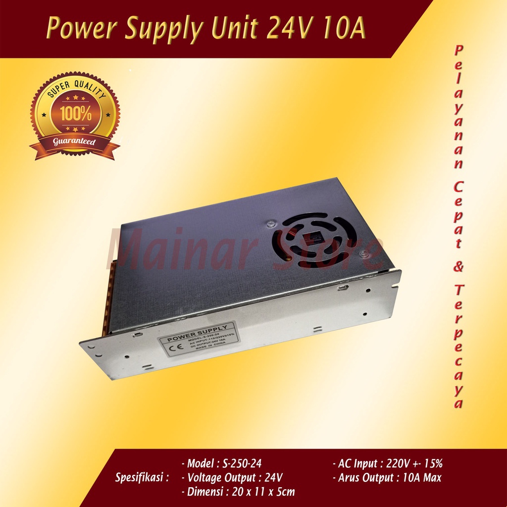 Jual Switching Power Supply PSU 24V 10A High Quality 24 Volt 10 Ampere Fan | Shopee Indonesia