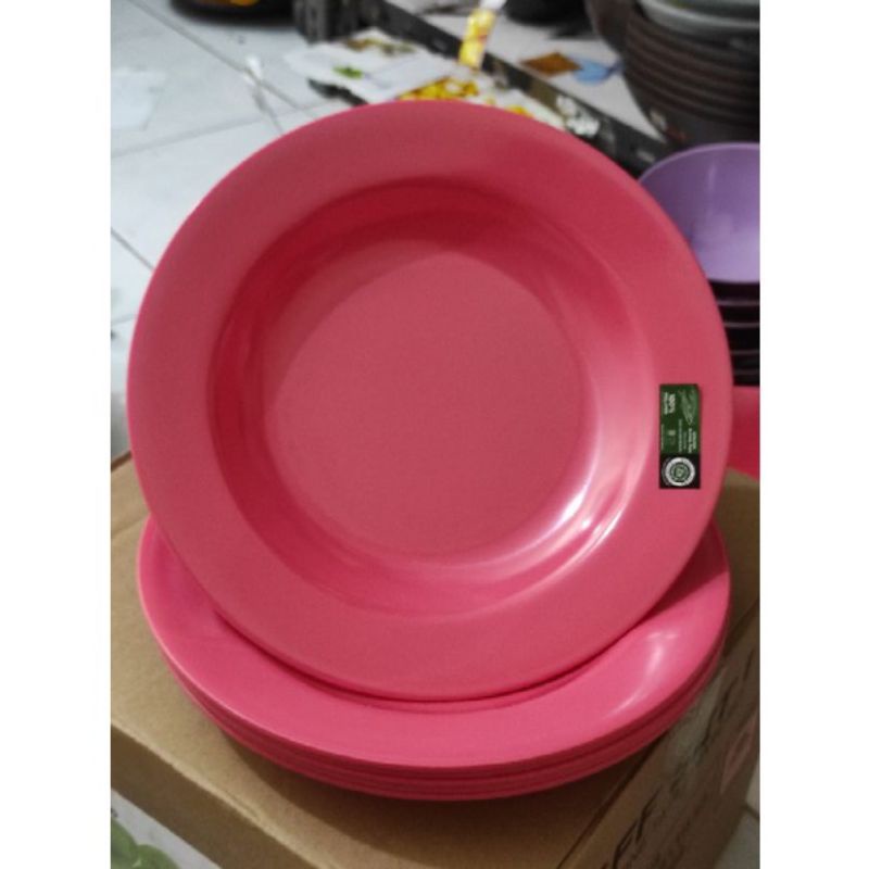 Jual HOT PROMO!! Piring makan melamin warna pink punch cantik P0917 ...