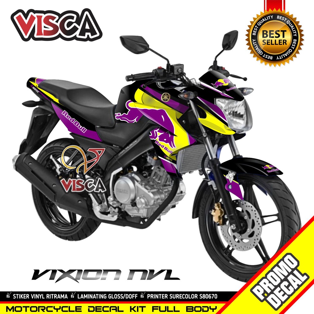 Jual Decal Vixion New Full Body Decal Vixion NVL Full Body Stiker ...