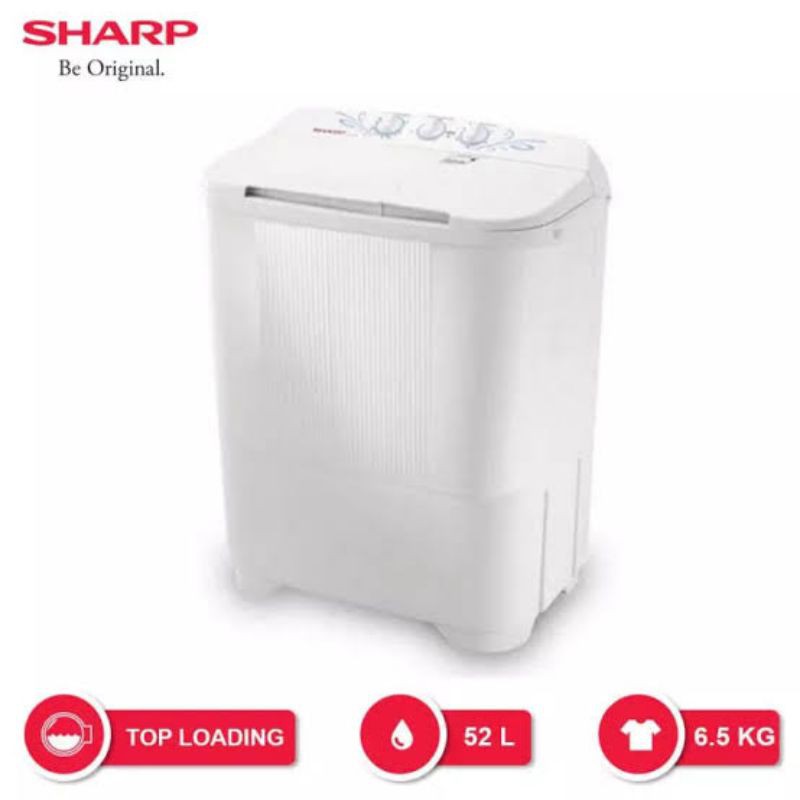 Jual Mesin Cuci Sharp 2 Tabung 6kg (6,5,kg) EST 70MW | Shopee Indonesia