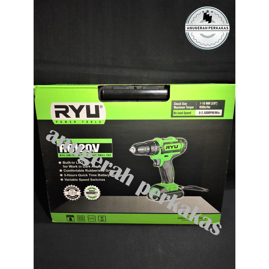 Jual Mesin Bor Baterai Cordless Impact Drill RCI 20V RYU | Shopee Indonesia