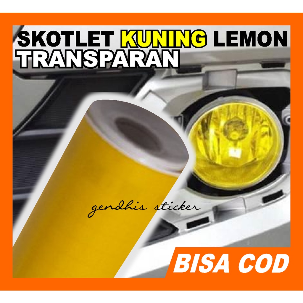 Jual skotlet kuning lemon transparan/kuning bening meteran | Shopee ...