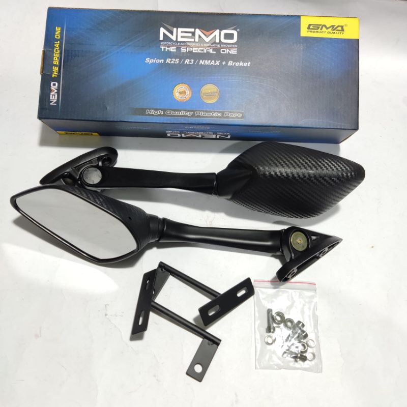Jual spion R25 Tangkai panjang NMAX carbon nemo | Shopee Indonesia