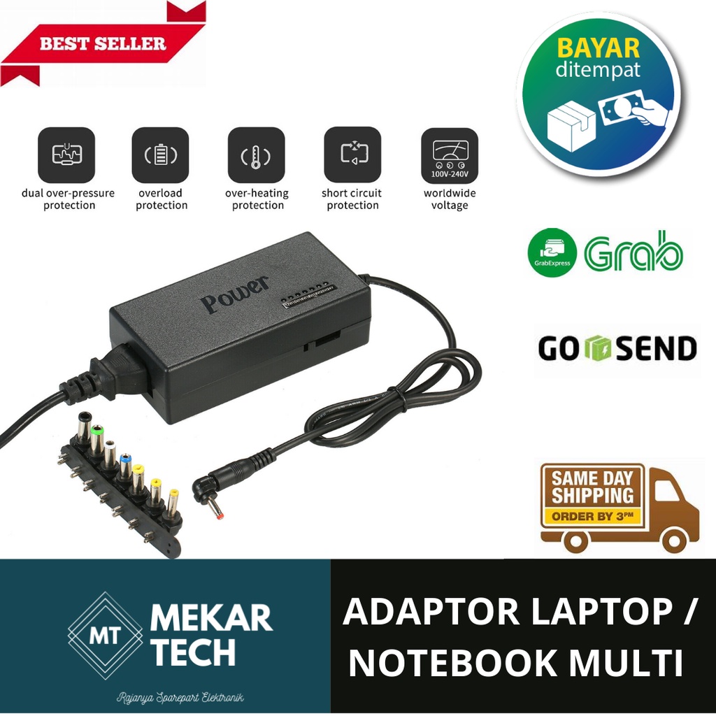 Jual ADAPTOR LAPTOP MULTI ADAPTER NOTEBOOK UNIVERSAL KLOP ADAPTOR ...