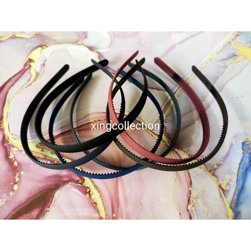 Jual Bando Korea Doff 0,8Cm Bando Polos Bando Rambut Bando Korea ...