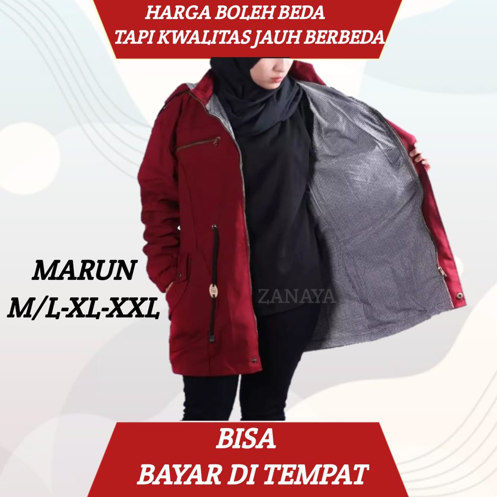 Jual Jaket Parka Cewek Bahan Kanvas Size M/L XL XXL | Jaket Wanita ...