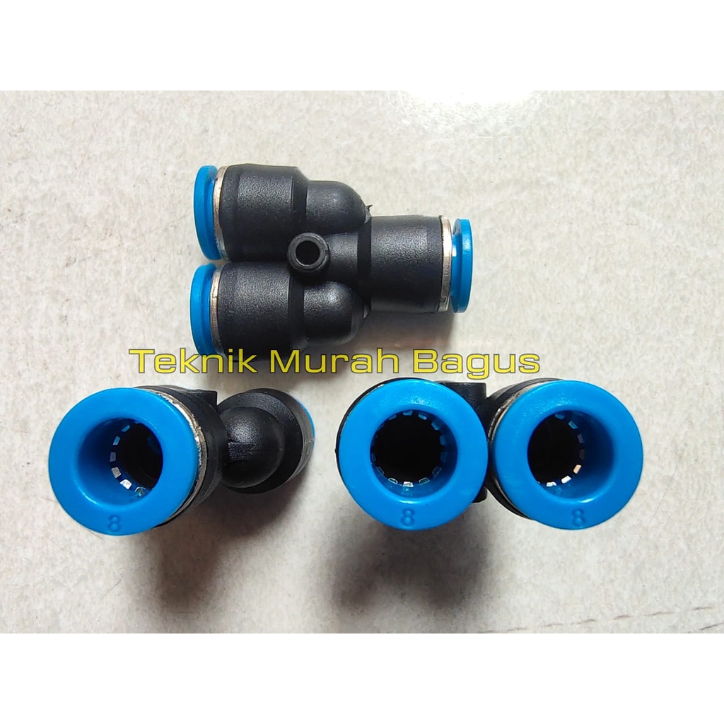Jual Fitting Angin PY 8mm Y Union Connector Fitting Pneumatic PY 8mm ...