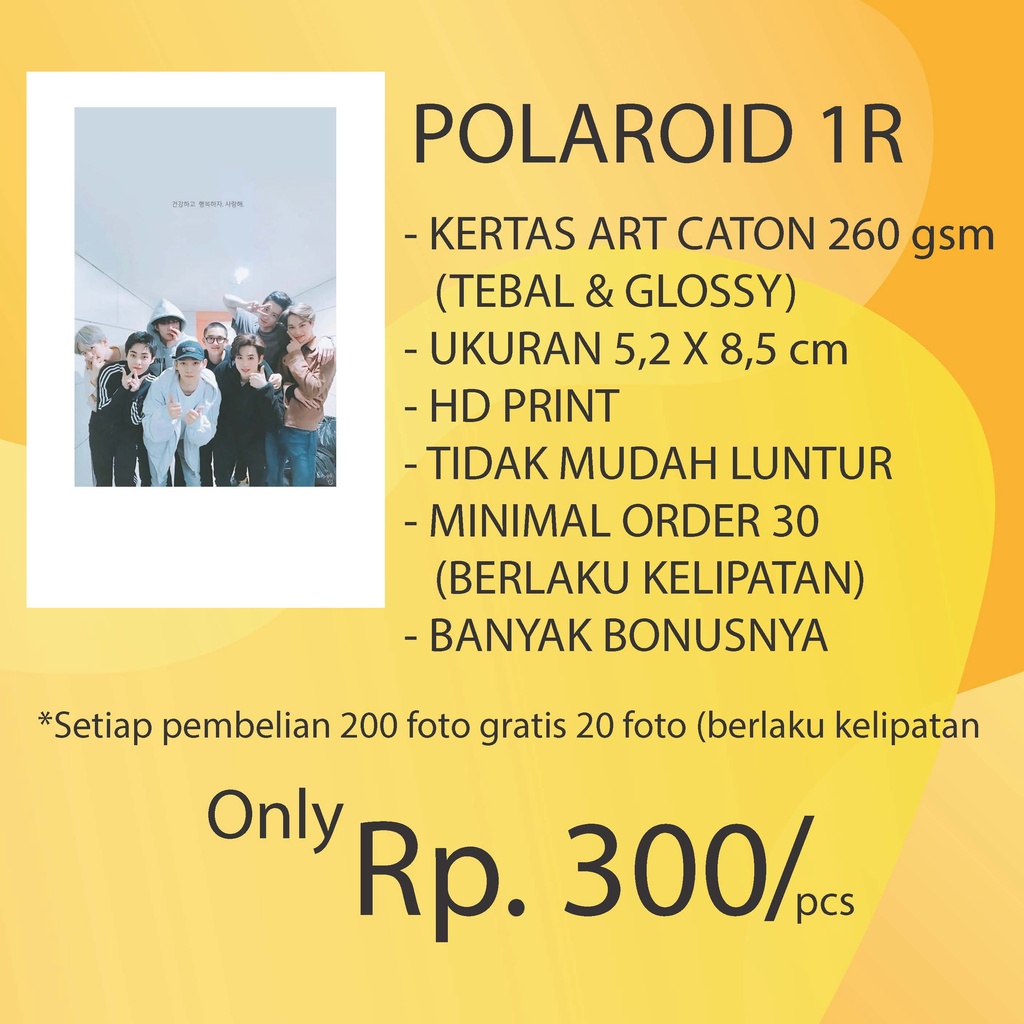 Jual CETAK FOTO POLAROID UKURAN MINI | Shopee Indonesia