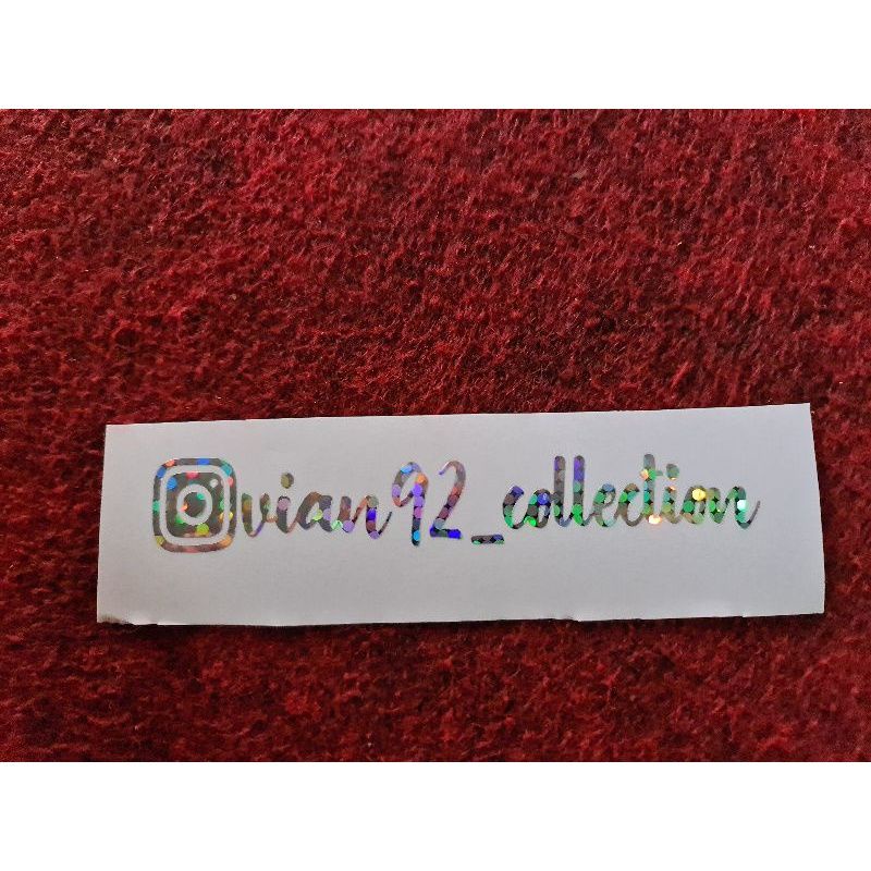 Jual STIKER HOLOGRAM MOTIF LATIN CUSTOM NAMA,IG | Shopee Indonesia