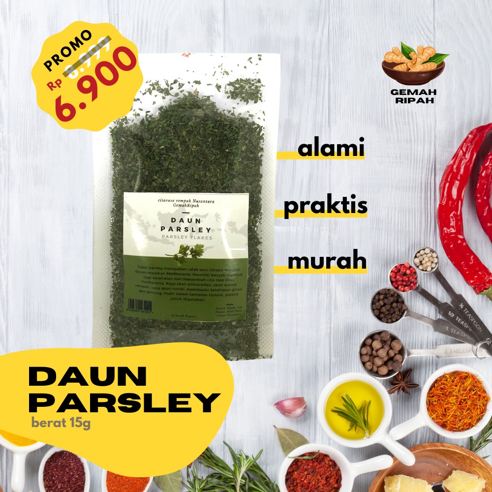 Jual Daun Parsley Kering / Daun Parsley Bubuk / Parsley Flakes ...