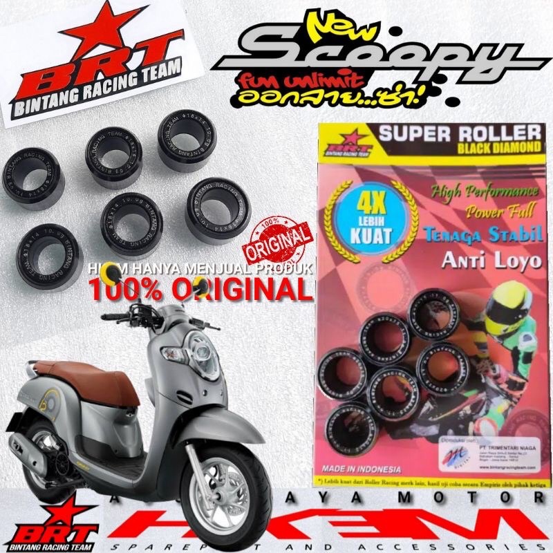Jual ROLLER BRT ORIGINAL BEAT DI SCOOPY ESP 2015-2020 VARIO 110 8-9-10 ...