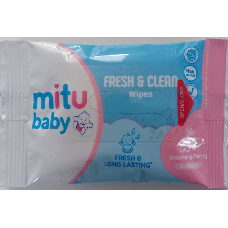 Jual mitu baby tisu basah mini renceng isi 4 lembar | Shopee Indonesia