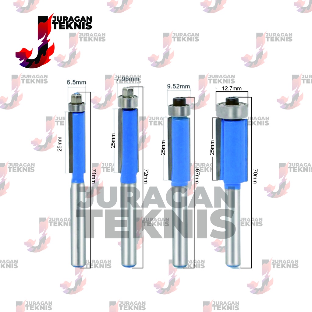 Jual Mata Router Trimmer Flush Trim untuk HPL PVC Edging - 6,5 mm ...