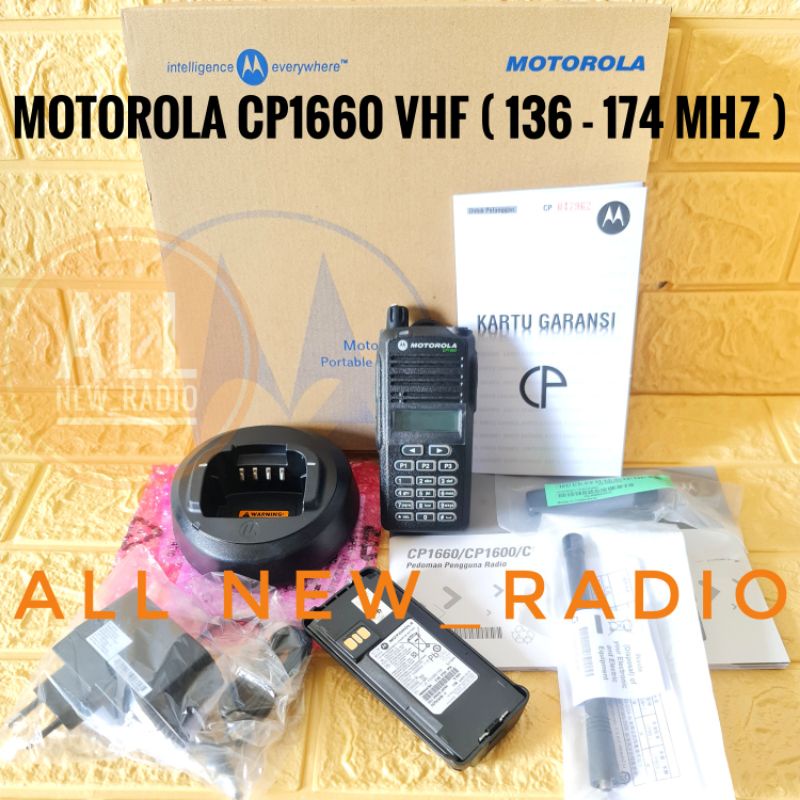 Jual HR MOTOROLA CP1660 VHF ORIGINAL GARANSI RESMI / HT MOTOROLA CP ...