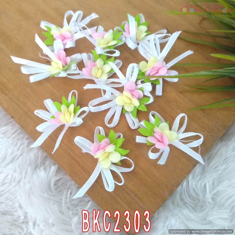 Jual Bkc2303 Bunga Pita Kecil Kuntum 2 Berdaun Putih Per Satuan ...