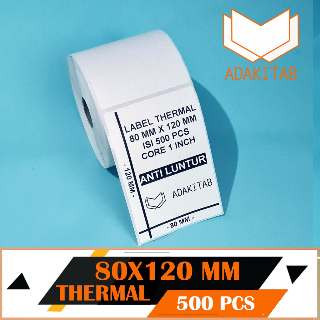 Jual STIKER THERMAL KERTAS THERMAL LABEL THERMAL 80 X 120 STIKER BARCODE 80X120 MM 80X120MM ISI ...
