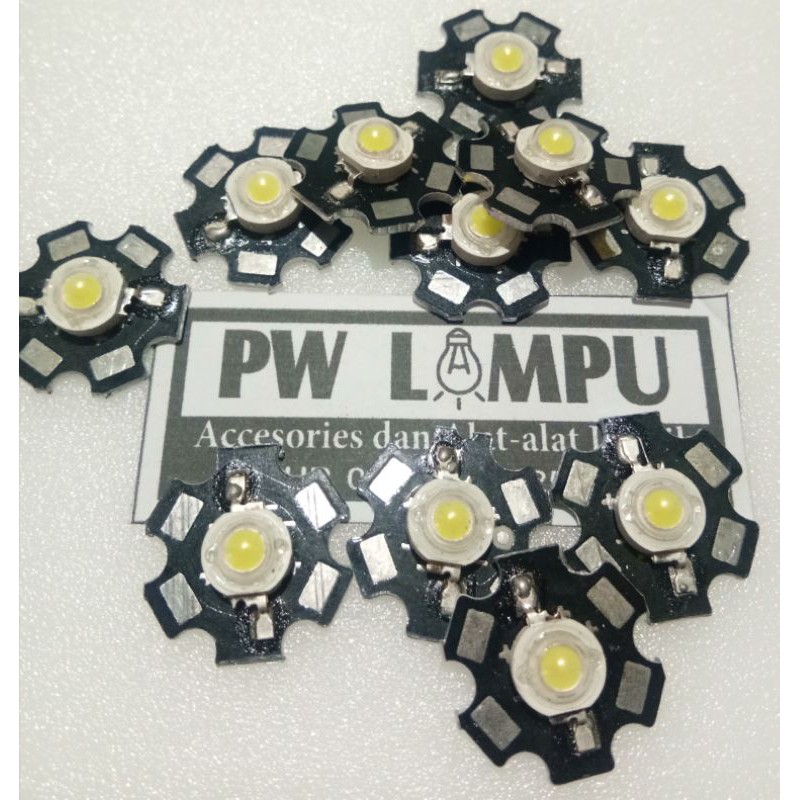 Jual LED HPL 1 dan 3 WATT Putih plus Heatsink | Shopee Indonesia