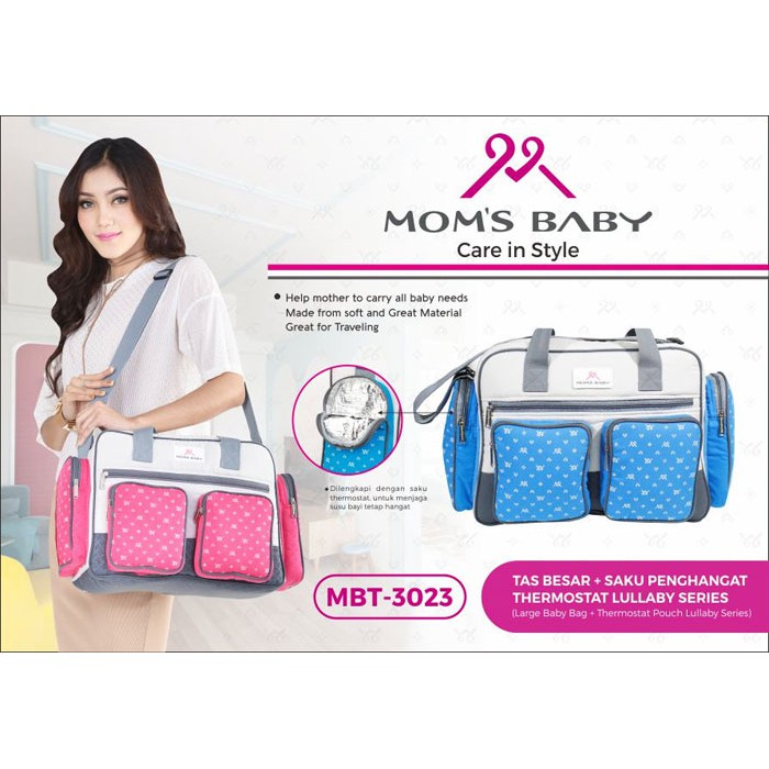 Jual Moms Baby MBT3023 Tas Bayi Besar + Saku Penghangat Thermostat ...