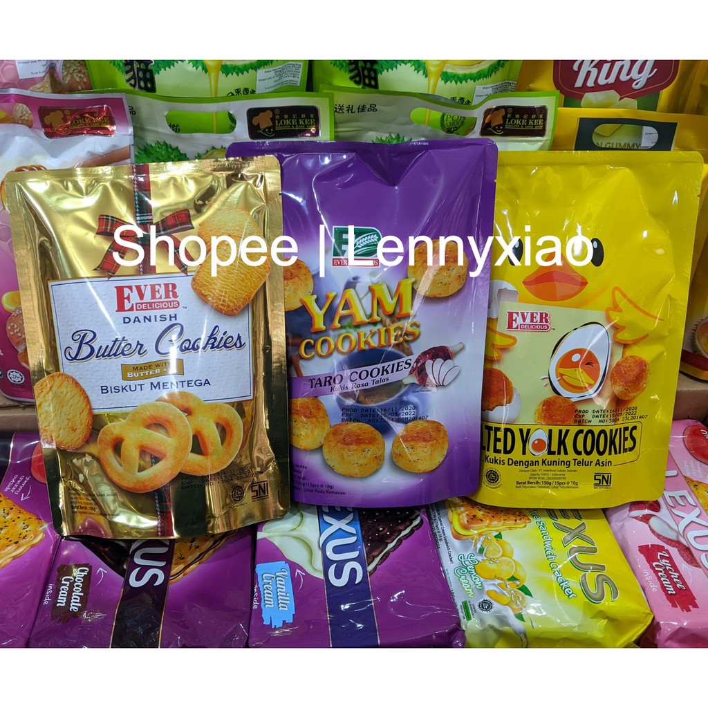 Jual Ever Delicious Danish Butter Yam Biskuit Chocolate Talas Taro ...