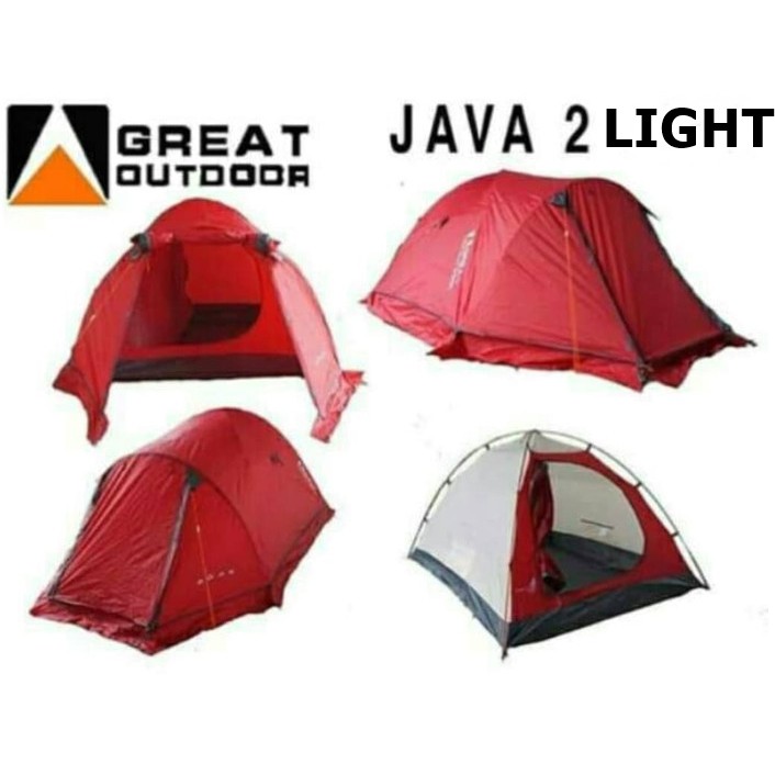 Jual Tenda Camping Java 2 Light Kap 2-3 Orang Great Outdoor Frame Alloy Hiking Camp Dome Double ...