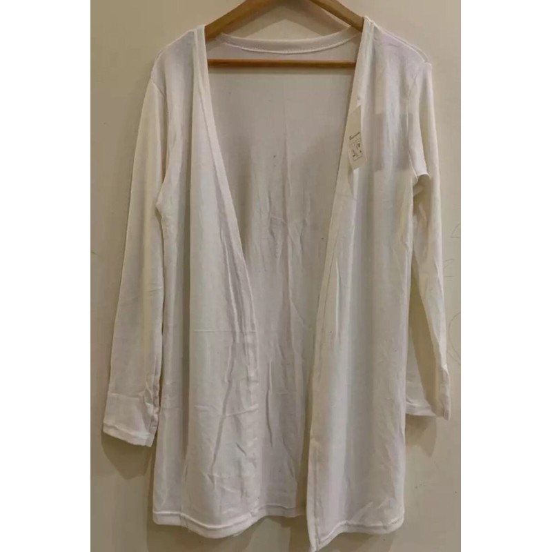 Jual Outer wanita putih tulang dan hitam | Shopee Indonesia