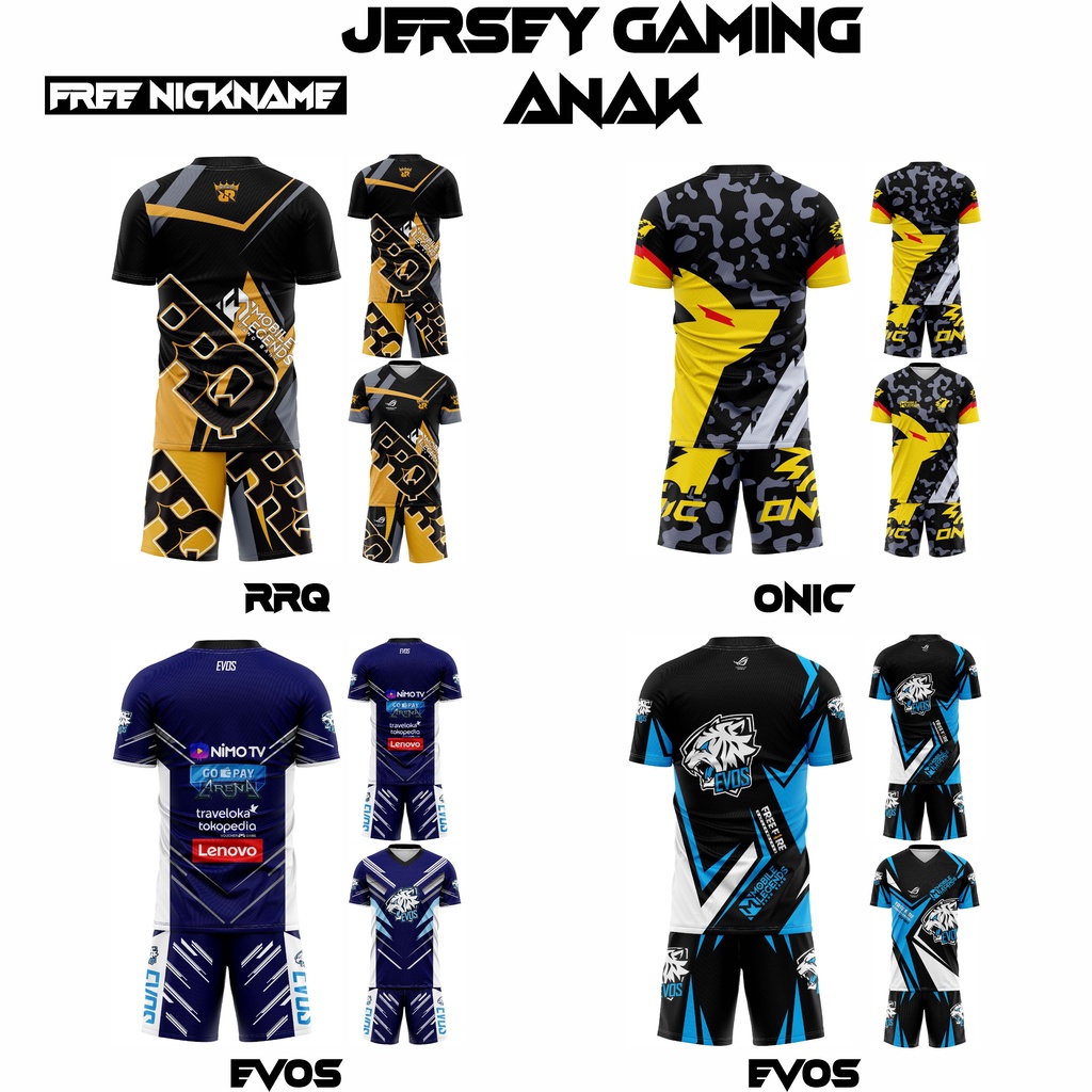 Jual JERSEY BAJU GAMING FREE FIRE EVOS/BAJU KAOS EVOS RRQ SETELAN ... Jual JERSEY BAJU GAMING FREE FIRE EVOS/BAJU KAOS EVOS RRQ SETELAN ...