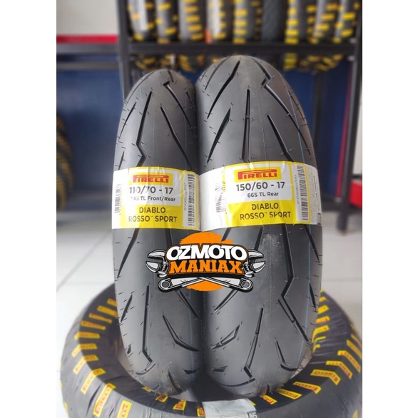 Jual Paket Ban Pirelli Diablo Rosso Sport 110/70-17 & 150/60-17 (Set ...