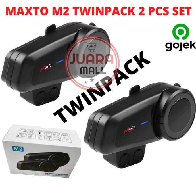 Jual INTERCOM MAXTO M2 BLUETOOTH HELM DUAL MIC 6 RIDER ISI 2 PCS ...