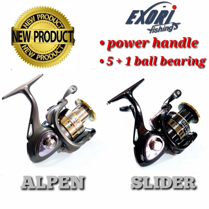 Jual Reel Exori power handle Slider & Alpen | Shopee Indonesia