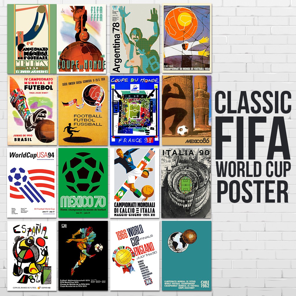 Jual (16 Pcs) Classic FIFA World cup Poster A4 / A5 | Shopee Indonesia