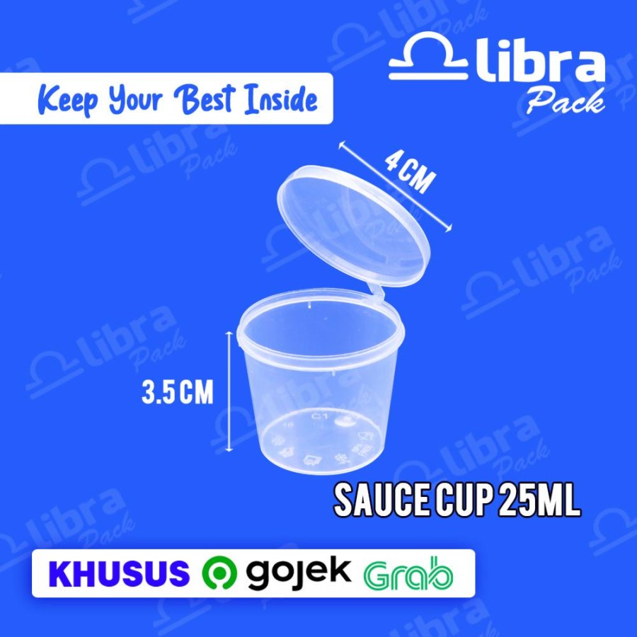 Jual THINWALL CUP SAMBAL PLASTIK 25ML ISI 50Pcs TEMPAT SAUS SAMBAL ...