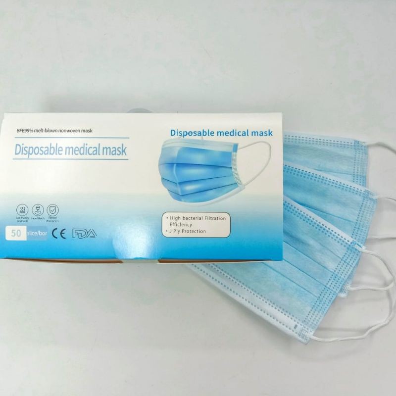 Jual Masker Disposable Dewasa 3 ply 50 pcs | Shopee Indonesia