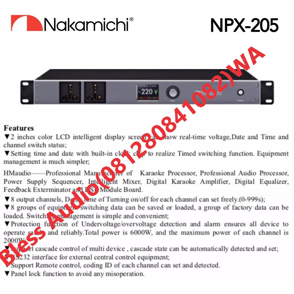 Jual Power Distributor Nakamichi NPX 205 Original Power Sequencer ...